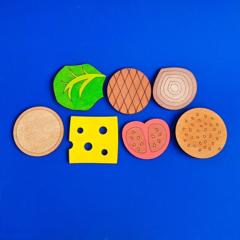 Burger Coasters - Laser Cut SVG File - Etsy