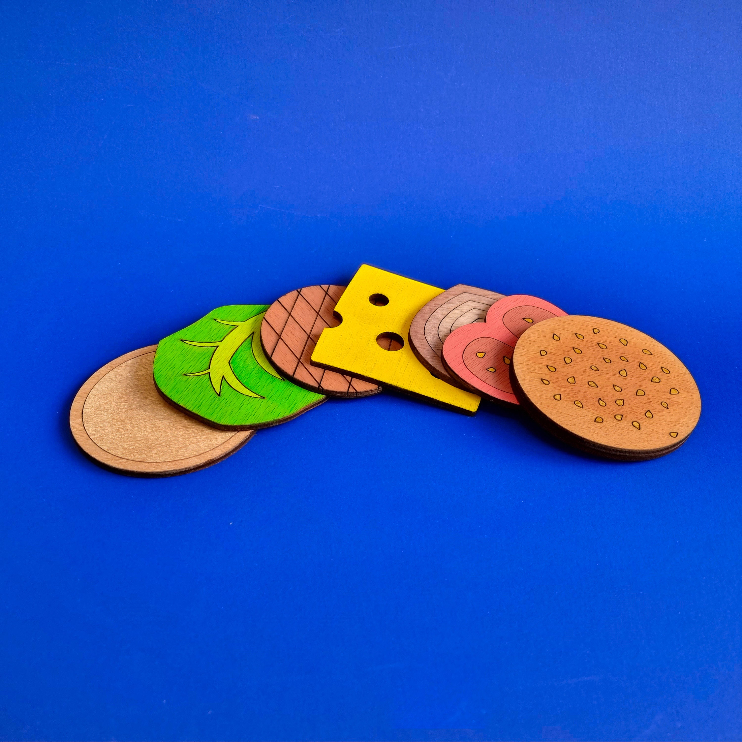 Burger Coasters - Laser Cut SVG File - Etsy