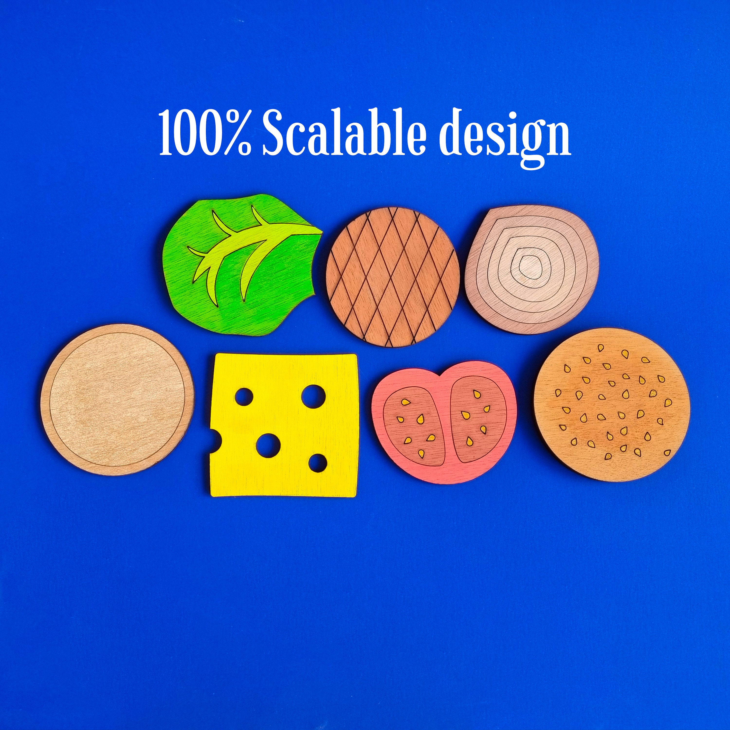 Burger Coasters - Laser Cut SVG File - Etsy