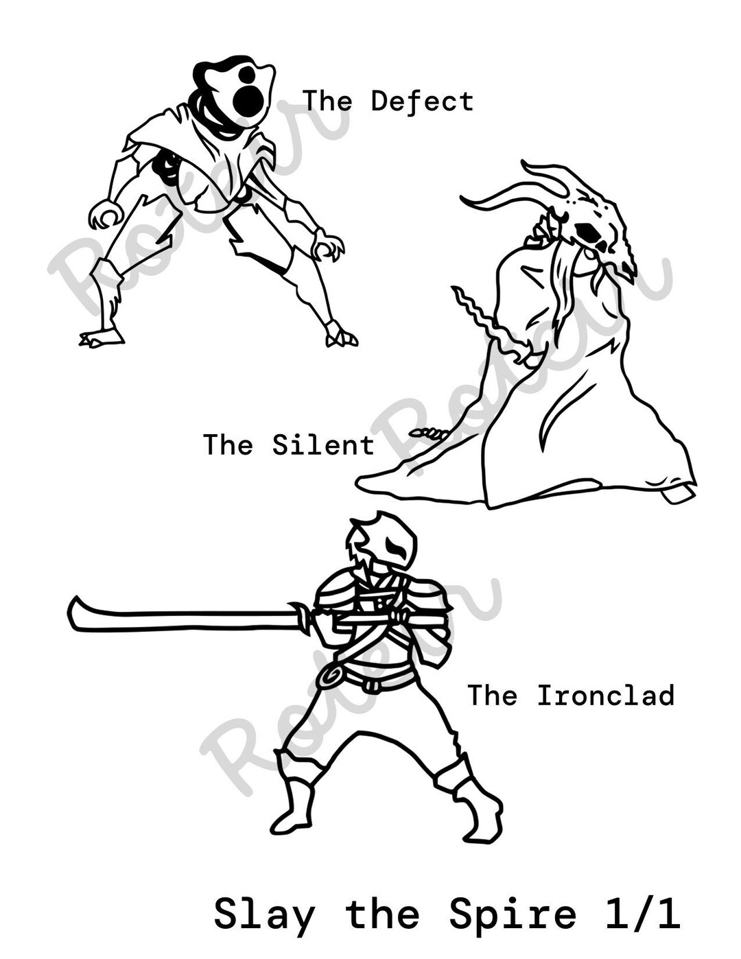 Slay the Spire Characters Hand Drawn 3 SVG Bundle (great for Cricut) - Etsy