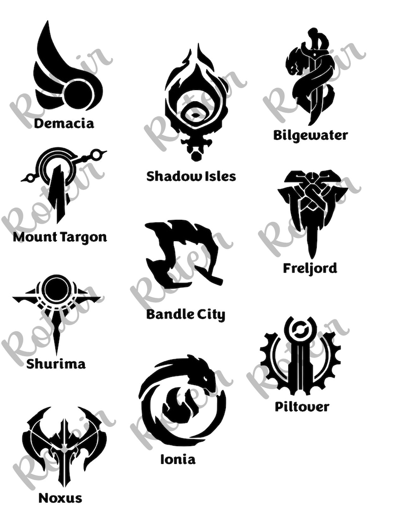 10 League of Legends Regions SVG Bundle (great for Cricut) - Etsy
