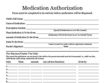 Childcare Photo Release Form Ideal for Daycare Preschool - Etsy