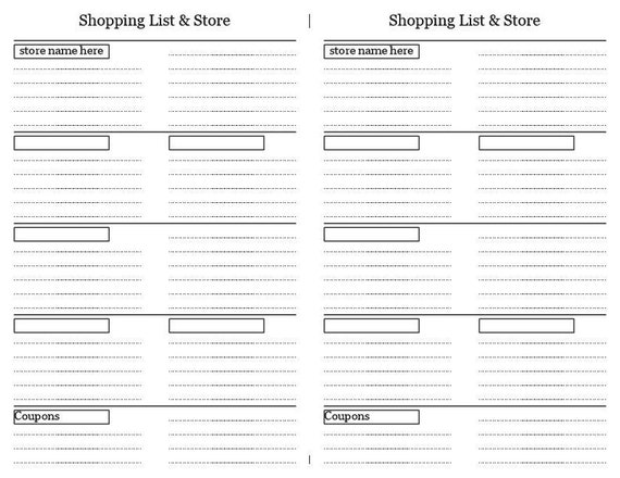 Shopping List and Store Instant Digital Download | Etsy
