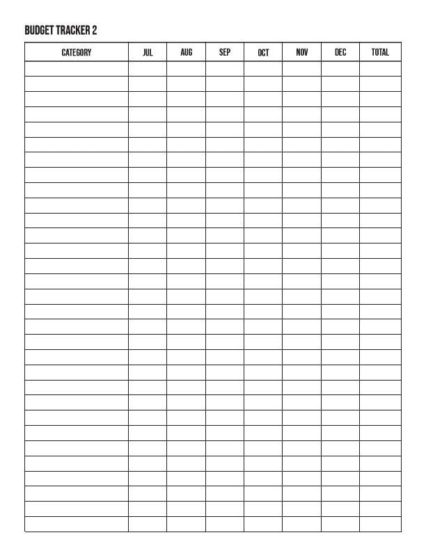 Simple Budget Tracker Etsy