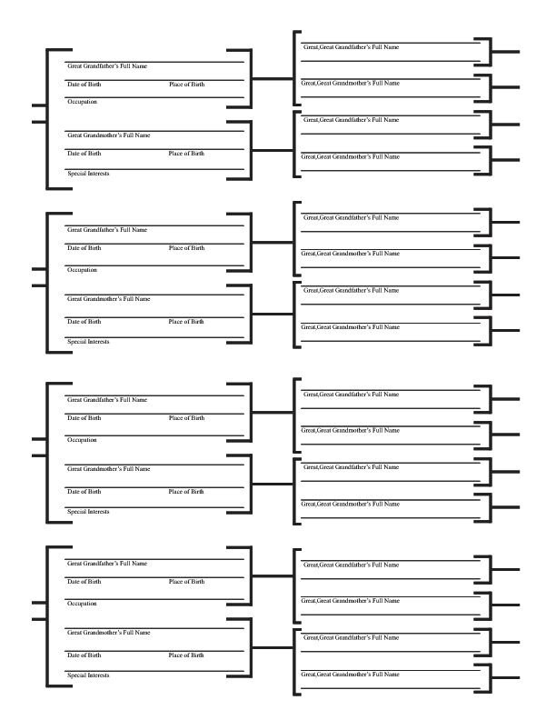 Husband's Ancestry Chart - Etsy