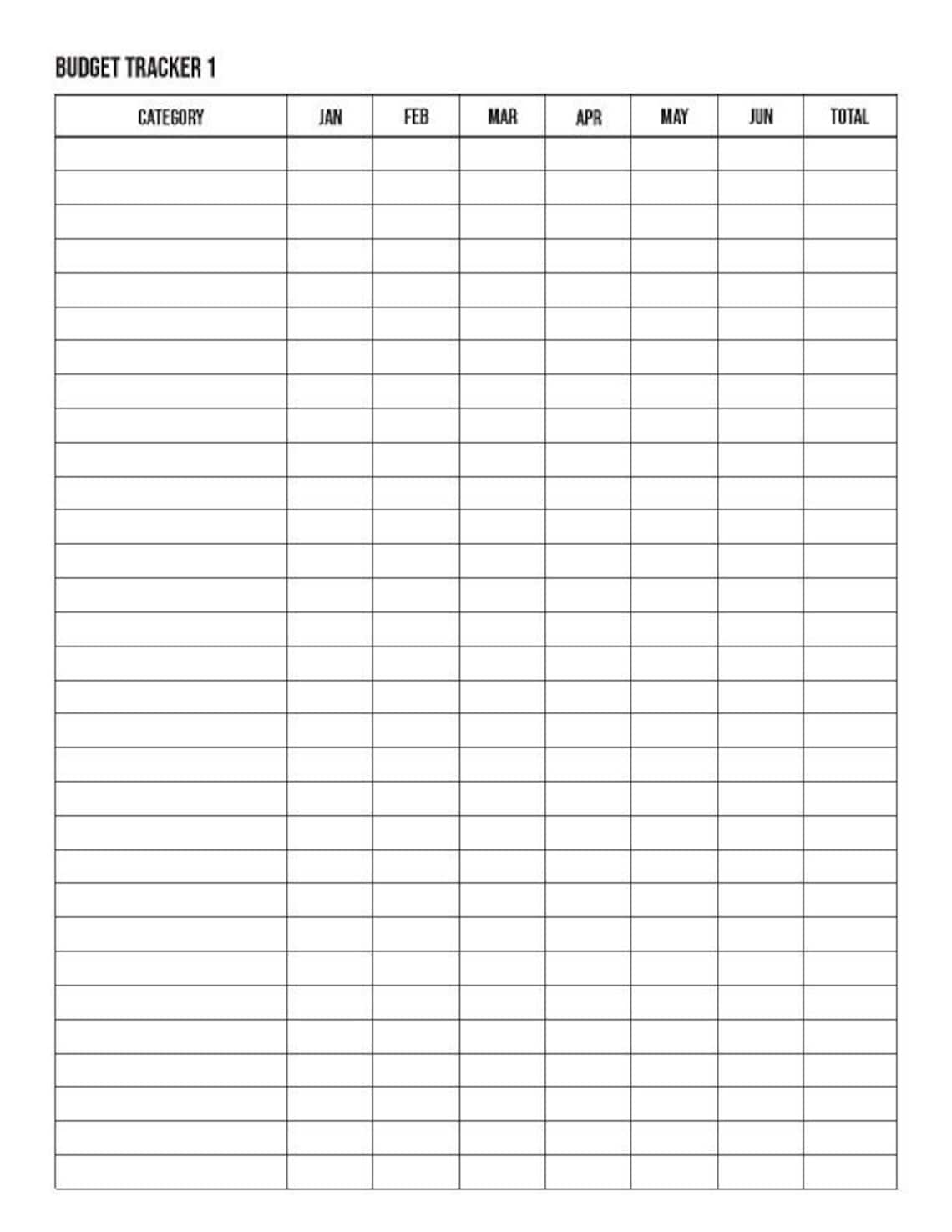 Simple Budget Tracker - Etsy