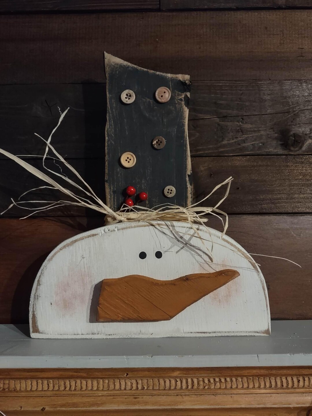 Rustic Reclaimed Wood Snowman, Country Christmas Decor - Etsy