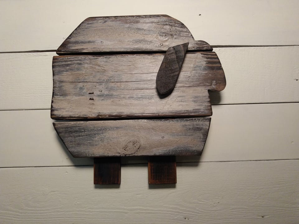 Wooden Sheep, Primitive Sheep, Farmhouse Decor, Farmhouse Sheep, Pallet ...