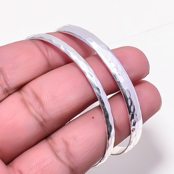 Sterling Silver Bangle Bracelet Set - Etsy