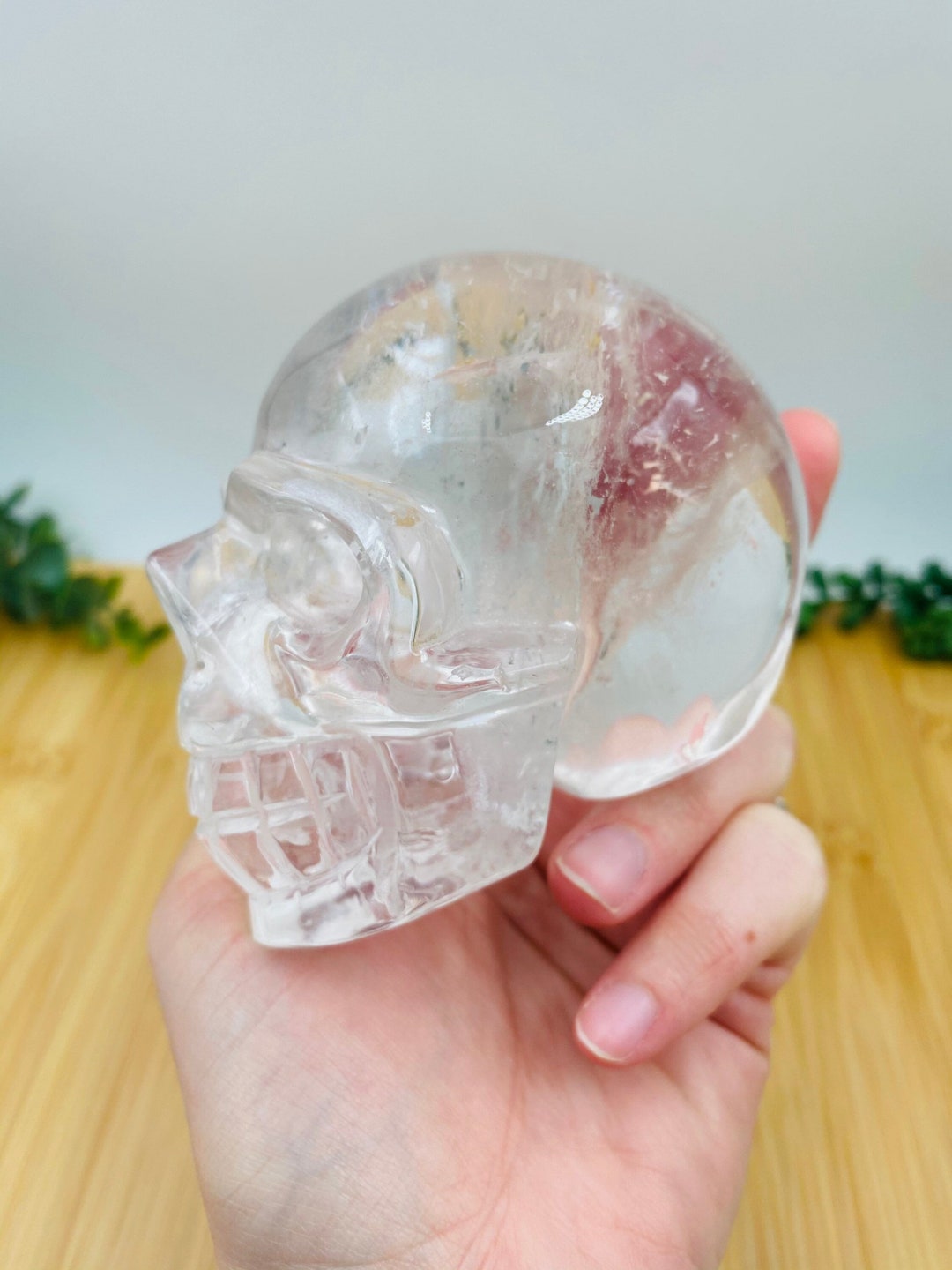 Clear Quartz Skull, Large Crystal Skull, Clear Quartz Carving - Etsy