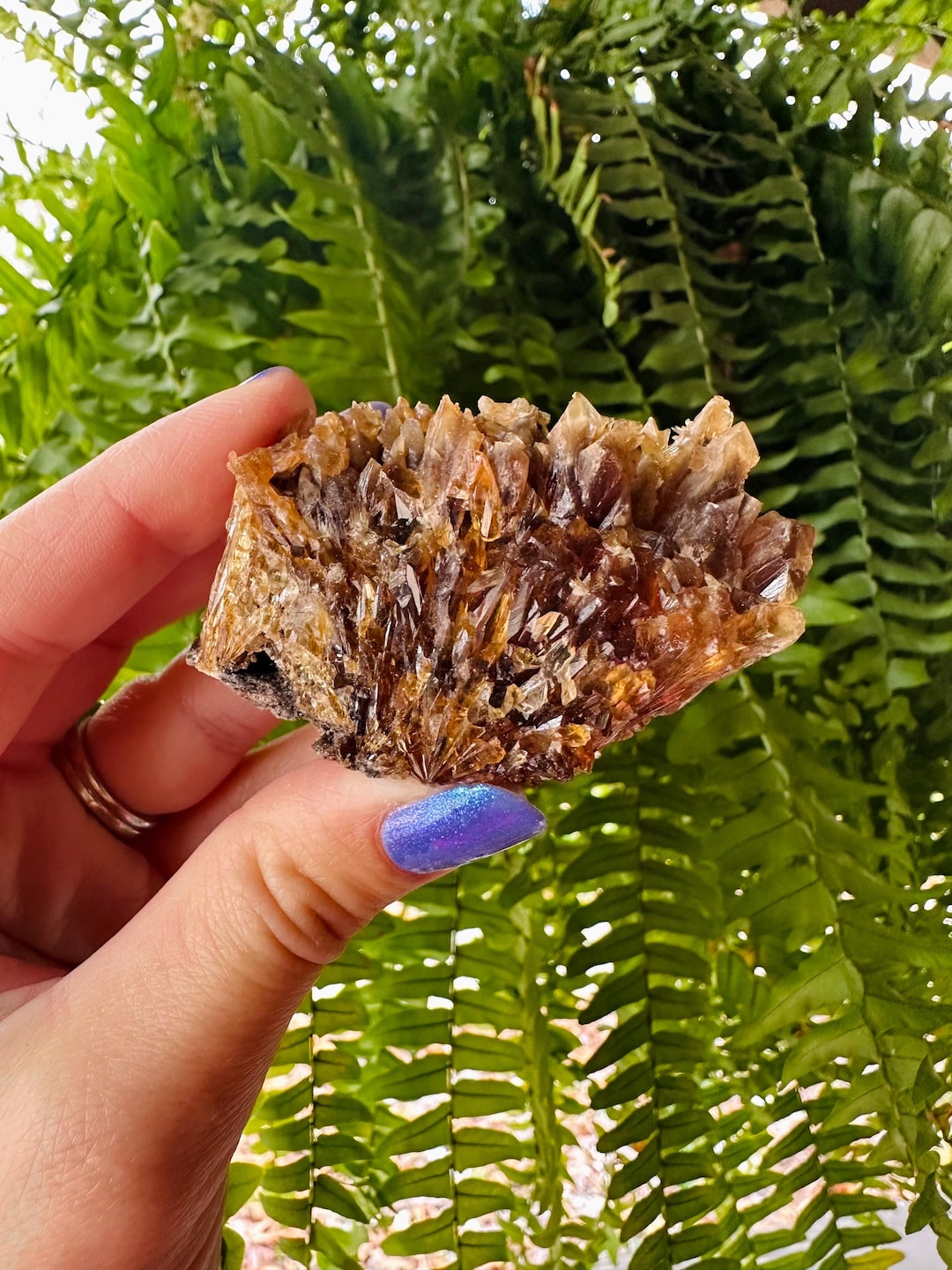 Amber Calcite, Amber Calcite Crystal Cluster, Calcite Specimen ...