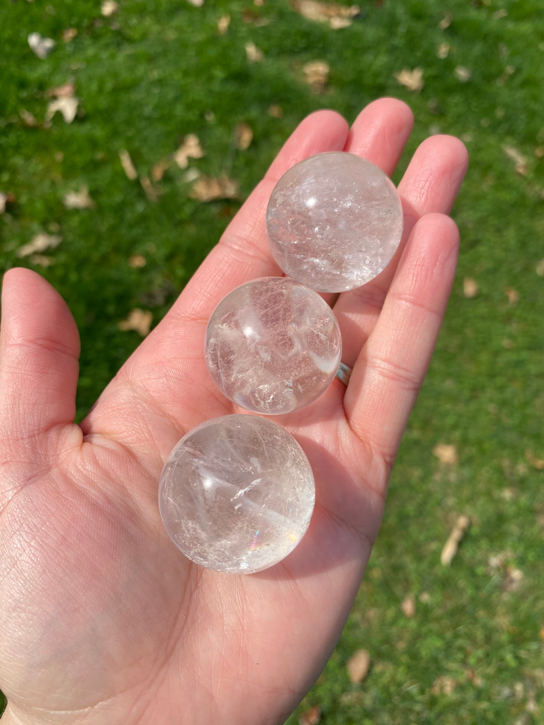 Clear Quartz Smiley Face Sphere Carved Crystal Sphere Face | Etsy