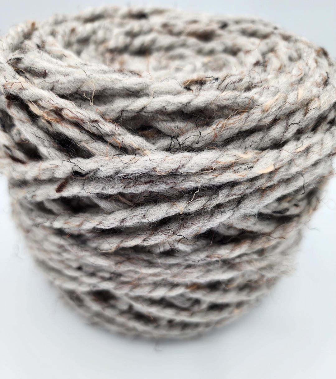 Super Bulky Yarn, Size 6, Gray Marble, Acrylic Wool Blend, 6 Oz, 171 ...