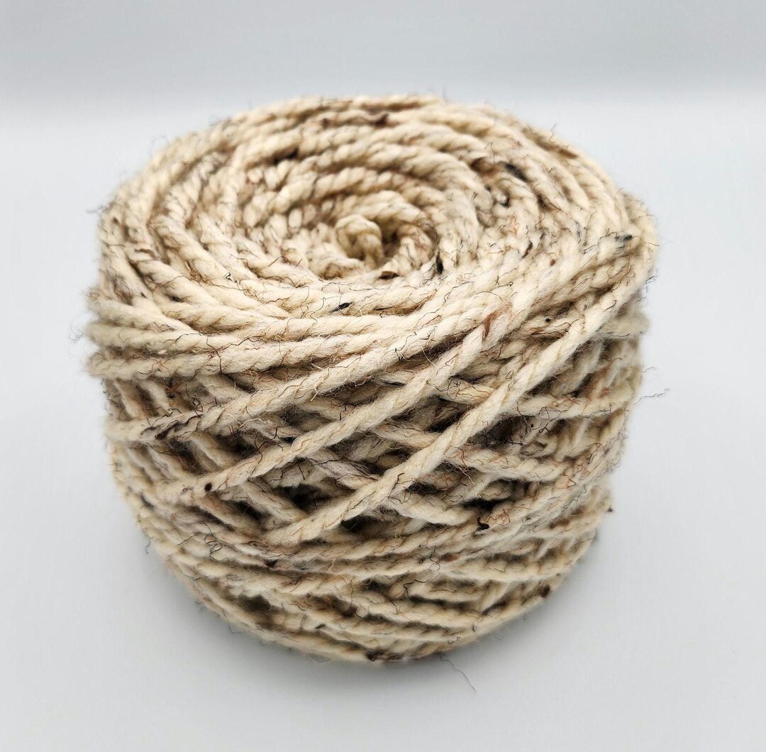 Super Bulky Yarn, Size 6, Ivory Marble, Acrylic Wool Blend, 6 Oz, 171 ...