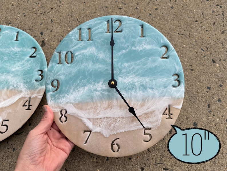 Beach Clock: Coastal Ocean Wave Art, Nautical Home Decor - Etsy