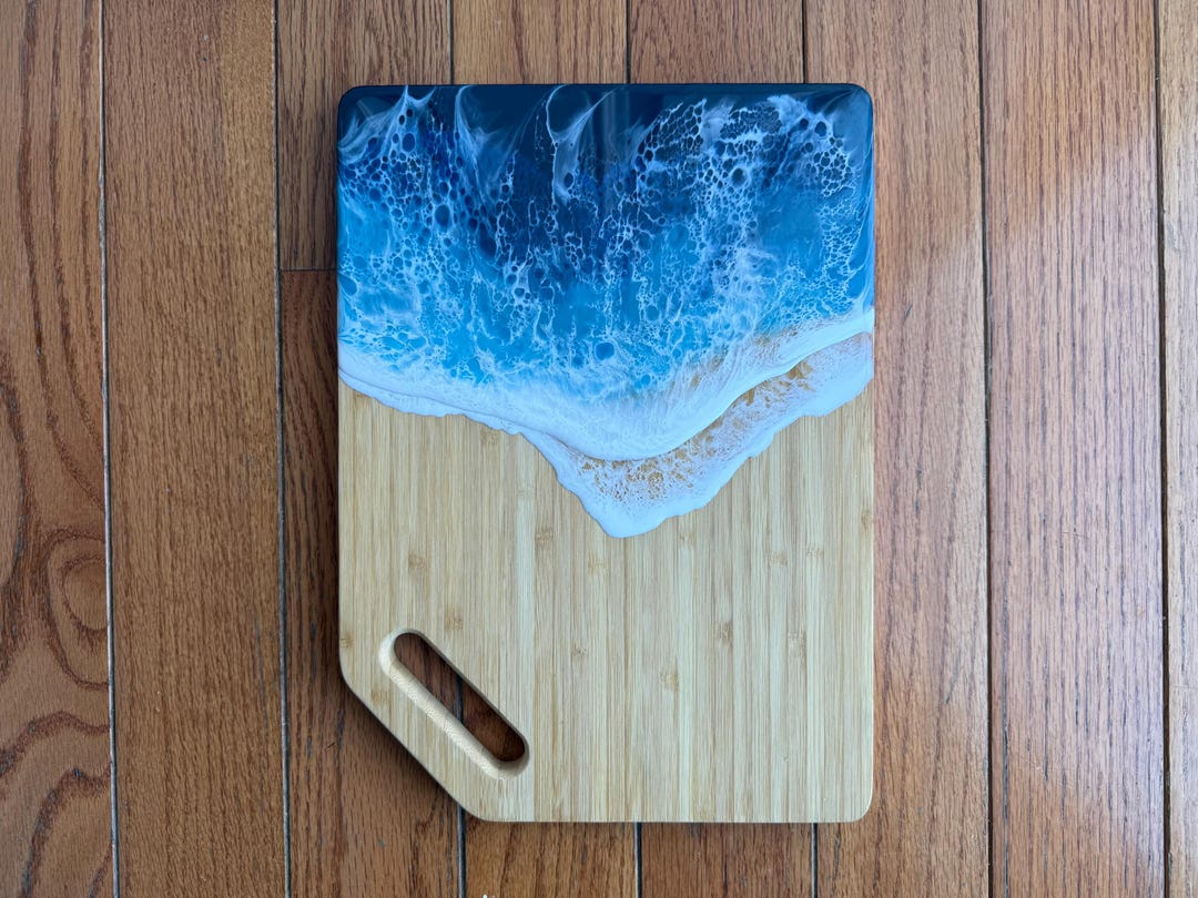 Handmade Ocean Wave Cutting Board, Coastal Charcuterie Board ...