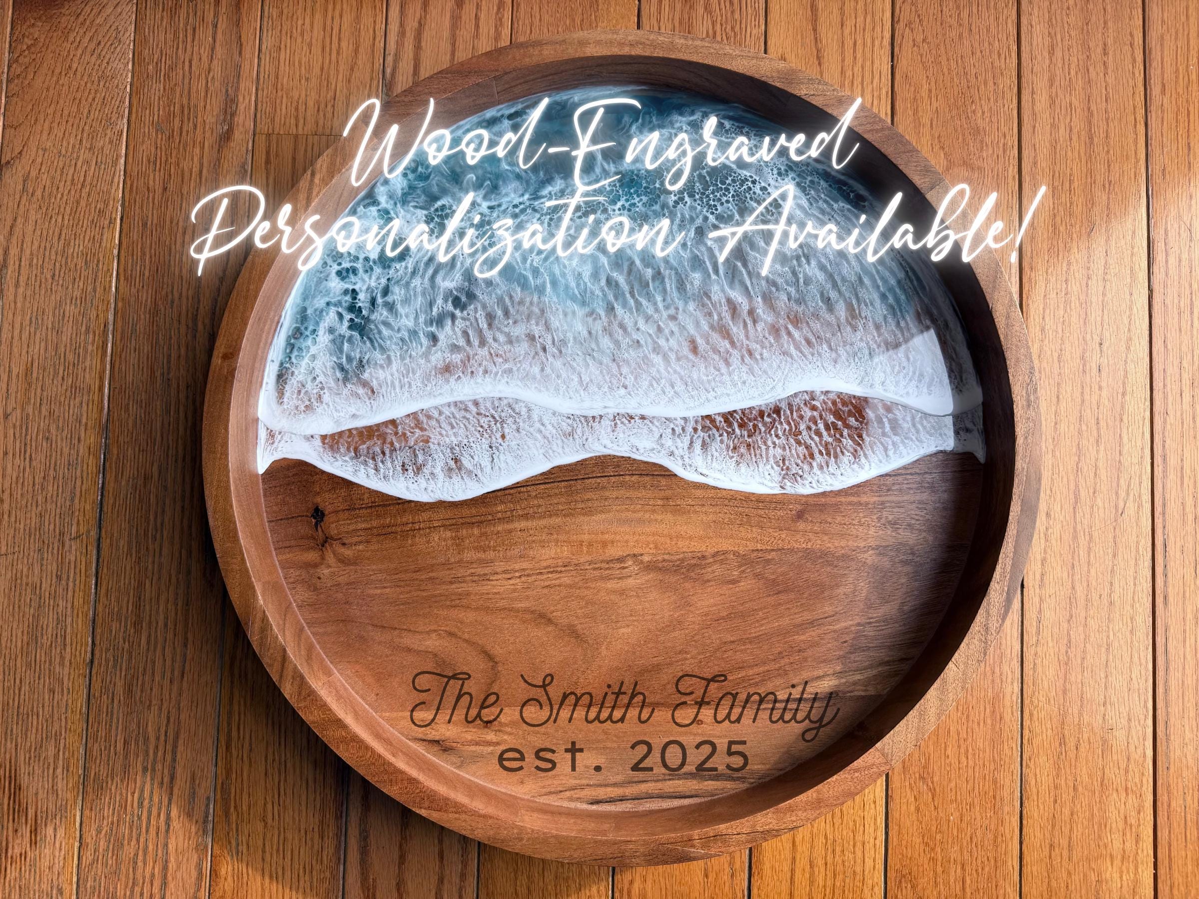 Ocean Wave Lazy Susan: Coastal Decor Kitchen Dining Room Table Beach ...