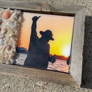 Ocean Memorial Art With Photo: Remembrance Gift, Custom Sympathy Plaque ...