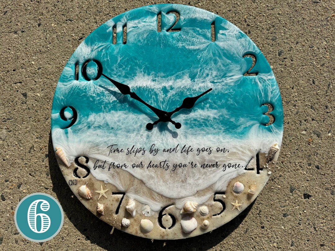 Memorial Beach Clock: Custom Sympathy Gift, Loss of Loved One, Ash ...