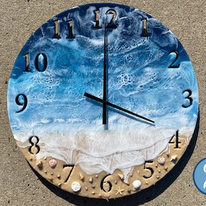 Beach Clock: 18" Coastal Ocean Decor - Etsy