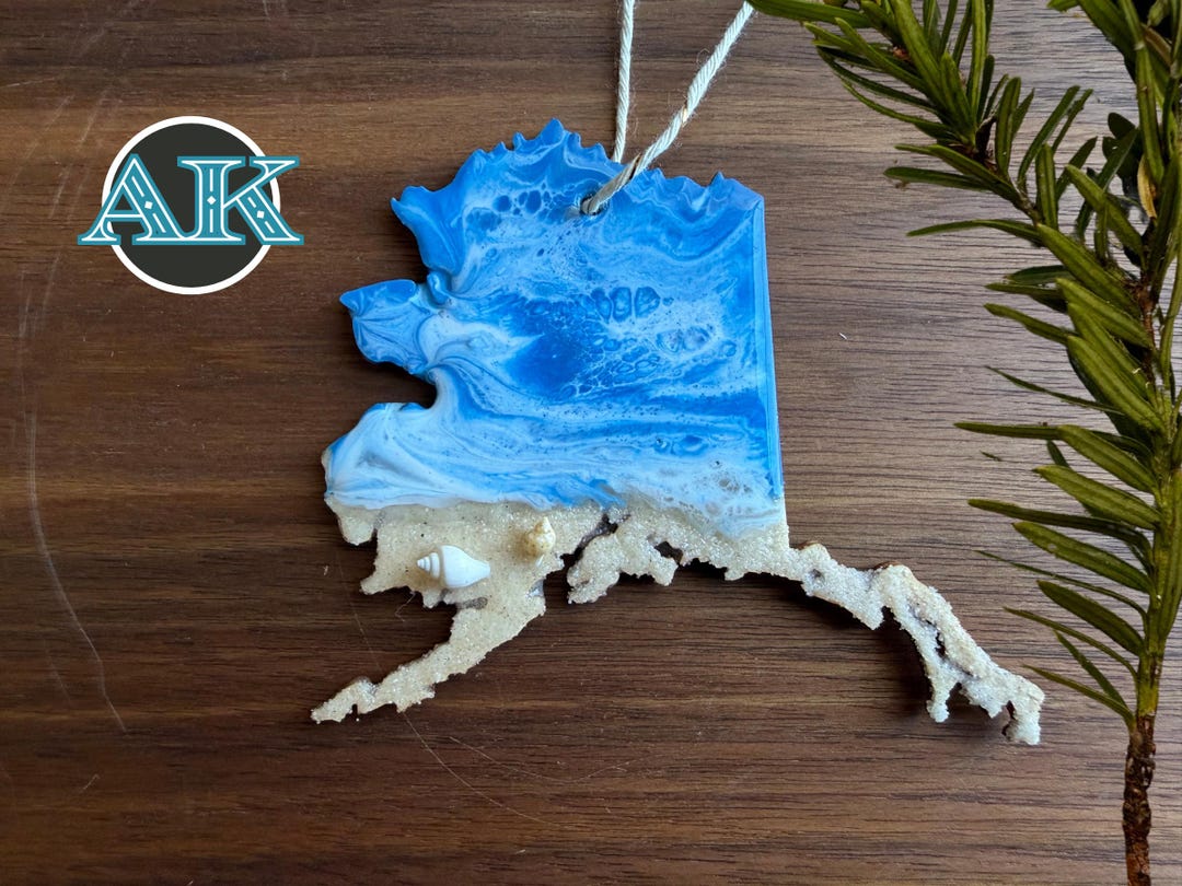 Alaska Beach Ornament: AK Sand and Shell Decor (4 Inch) - Etsy