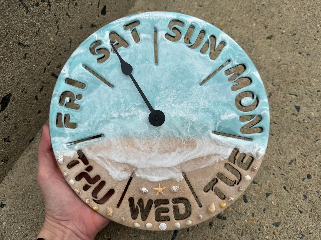 10 Day of the Week Clock Office Wall Art Retirement - Etsy