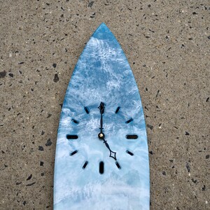 24" Surfboard Clock: Coastal Beach House Decor - Etsy