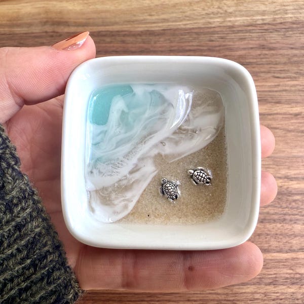 Ceramic Coastal Tray - Etsy