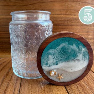 Handmade Beach Kitchen Canister: Ocean Wave Coastal Decor, Turtle Jar ...