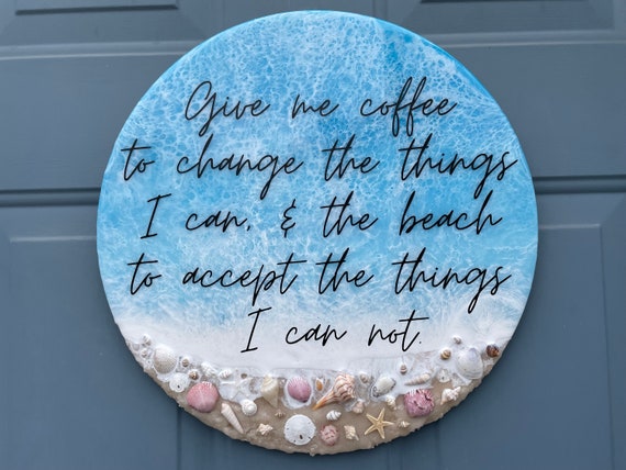 Coffee Bar Sign Decor Personalized Custom Beach House Sign - Etsy