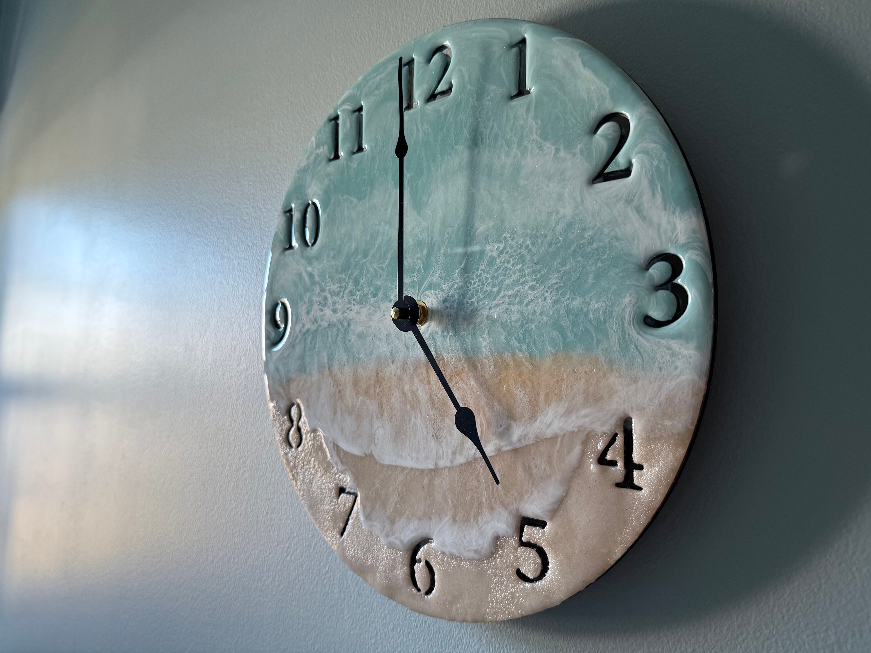 Beach Theme Wall Clock: Coastal Ocean Decor, Retirement Gift (10 Inch ...