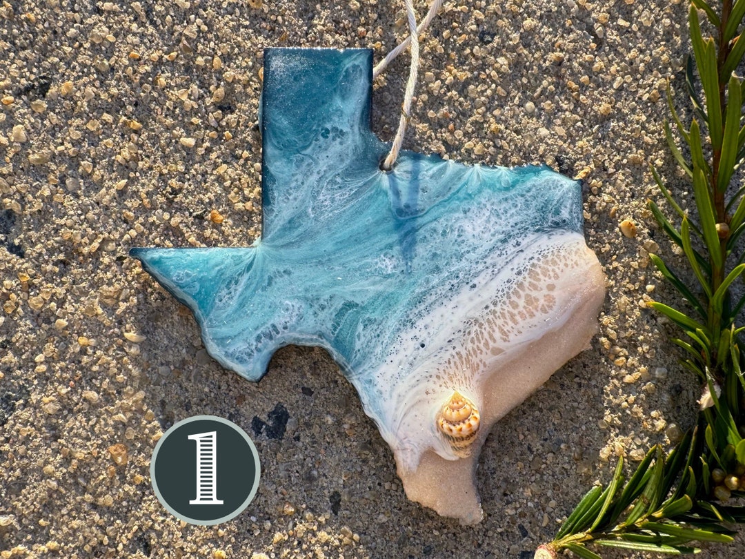 Texas Beach Ornament, TX Hanging Decor, Galveston South Padre Island ...