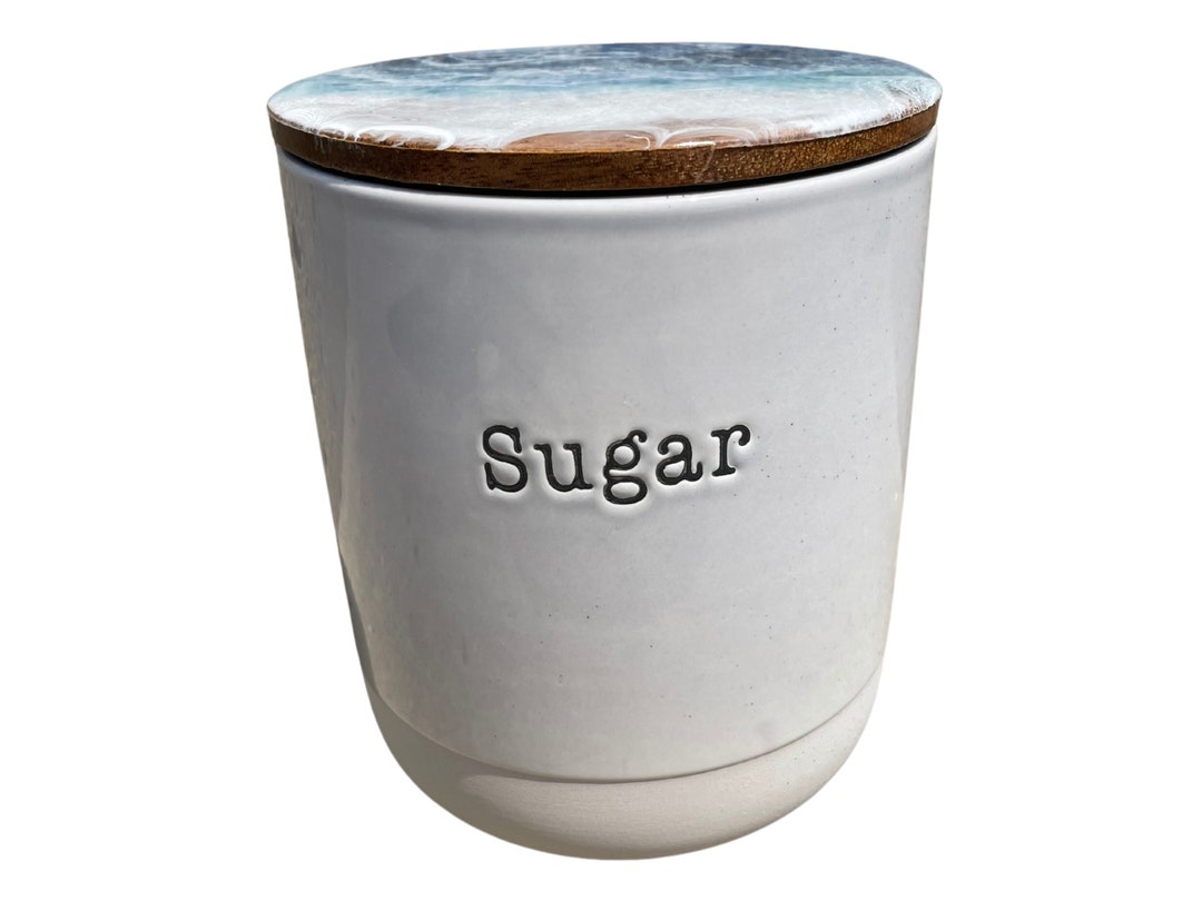 Ocean Resin Sugar Canister: Coastal Beach Decor - Etsy