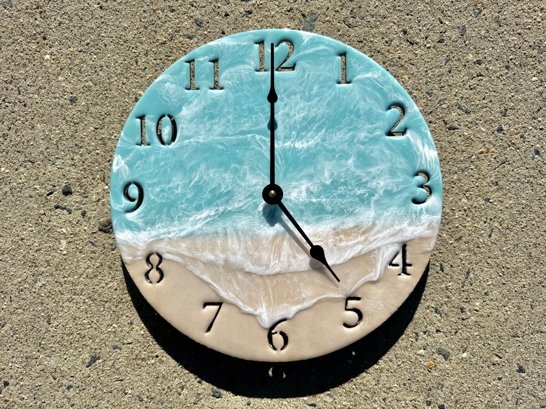 12 Inch Wall Clock Beach Themed Cute Unique Retirement Gift - Etsy