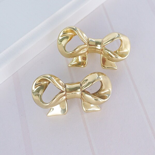Gold Bow Knobs - Etsy