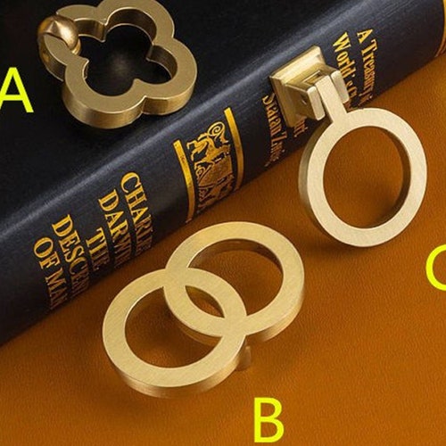 Solid Brass Drawer Knobs Pulls Dresser Knobs Kitchen Cabinet - Etsy