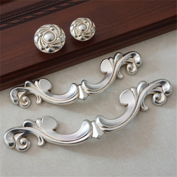 Silver Drawer Pulls - Etsy
