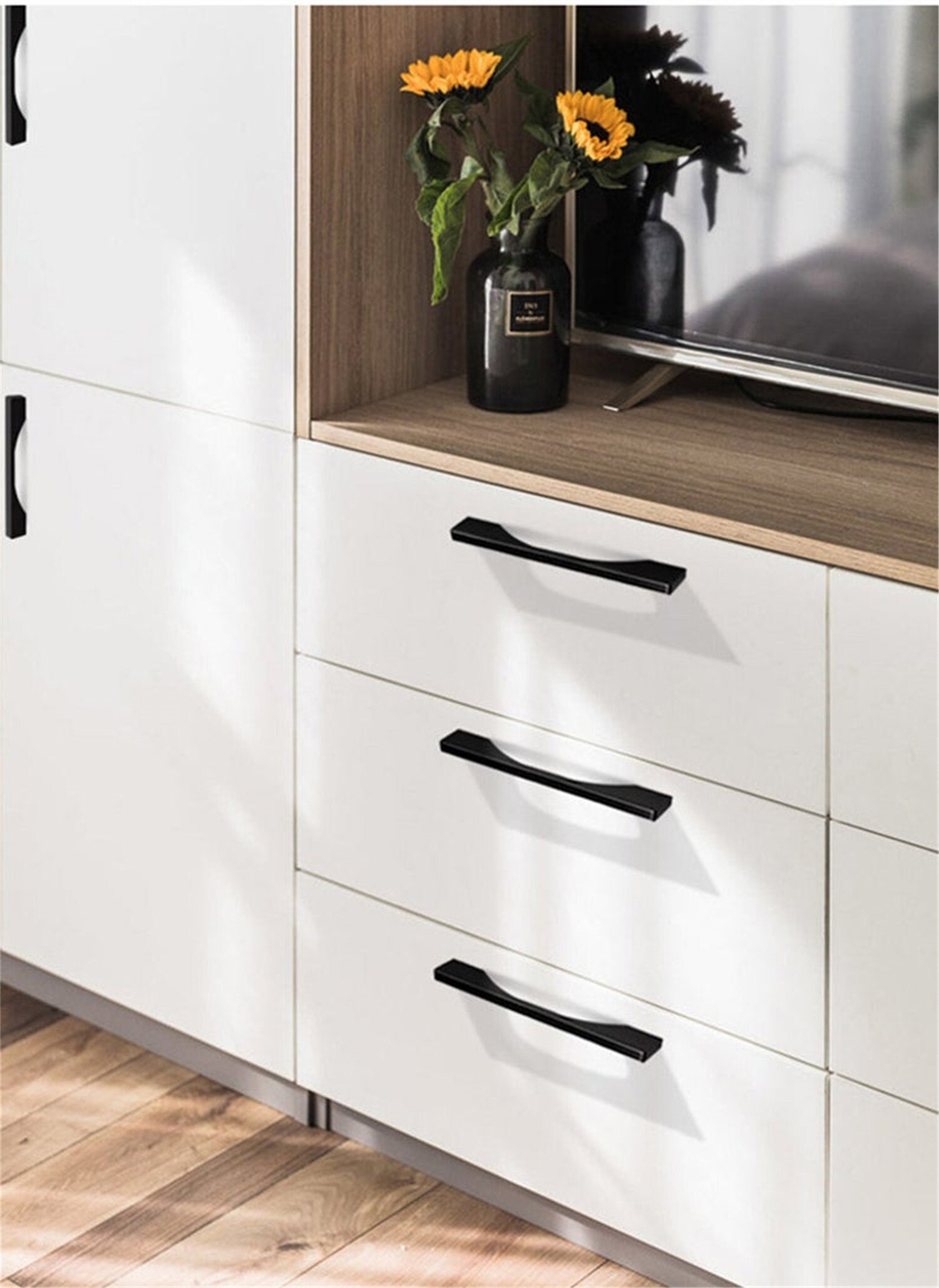 3.75'' 5'' 7.55'' Black Modern Drawer - Etsy