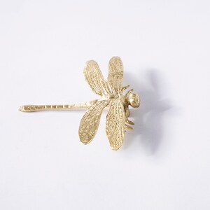 Nordic Style Brass Knobs Dragonfly Wardrobe Door Knob Cabinet Knobs Antique Drawer Knob Door ...