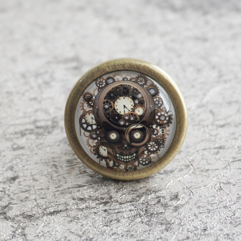 Gear Skull Drawer Knobs Pulls Handles / Kitchen Cabinet Handle - Etsy