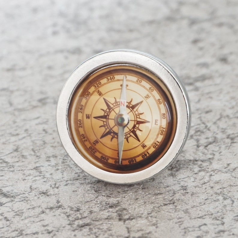 Compass Drawer Knobs Antique Bronze / Crystal Dresser Knob - Etsy