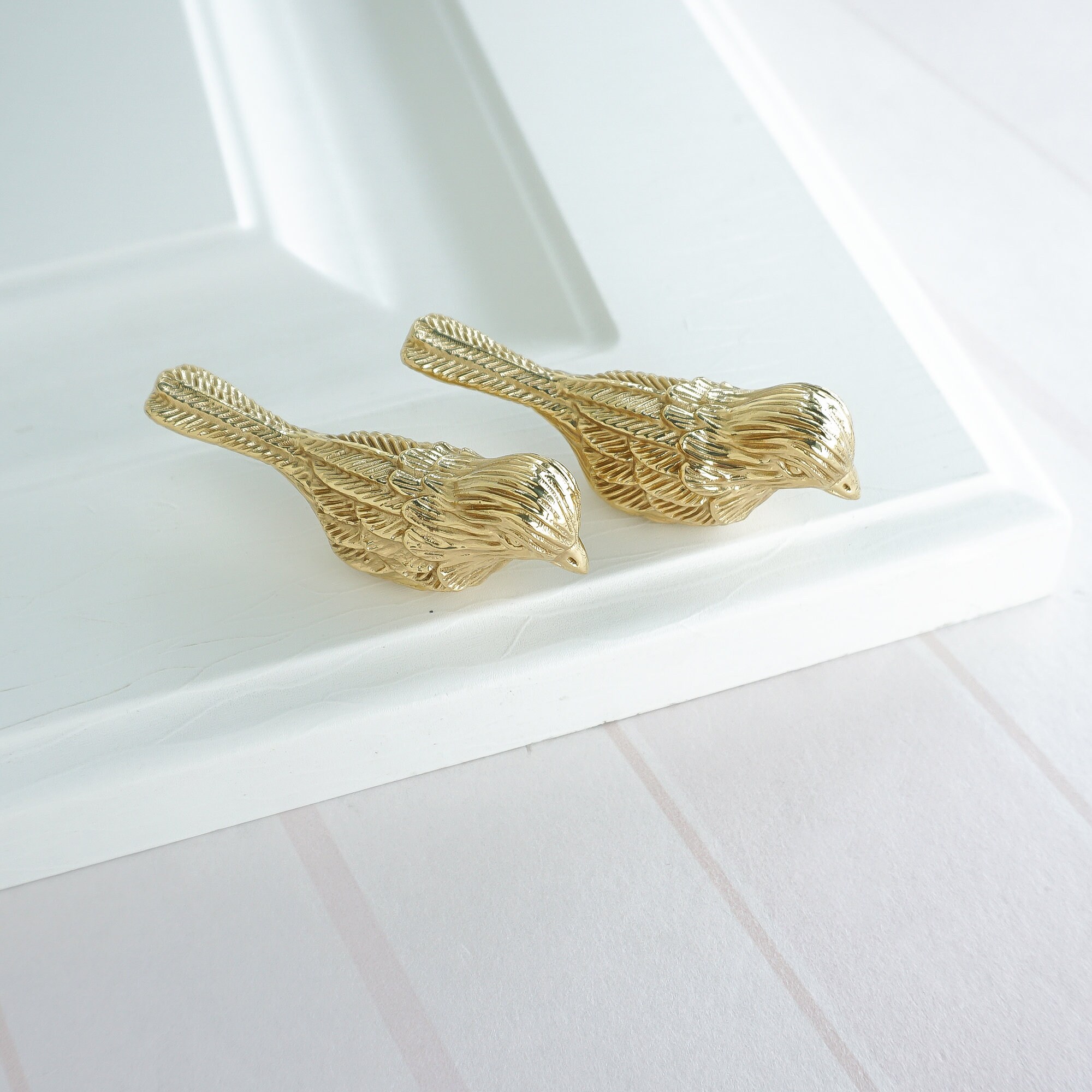 Solid Brass Drawer Knobs Pulls Bird Dresser Knobs Kitchen - Etsy UK