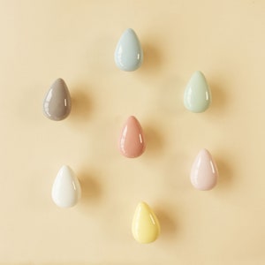 Colorful Raindrop Hooks Decorative Wall Hooks Coat Hook Hangers Ceramic ...
