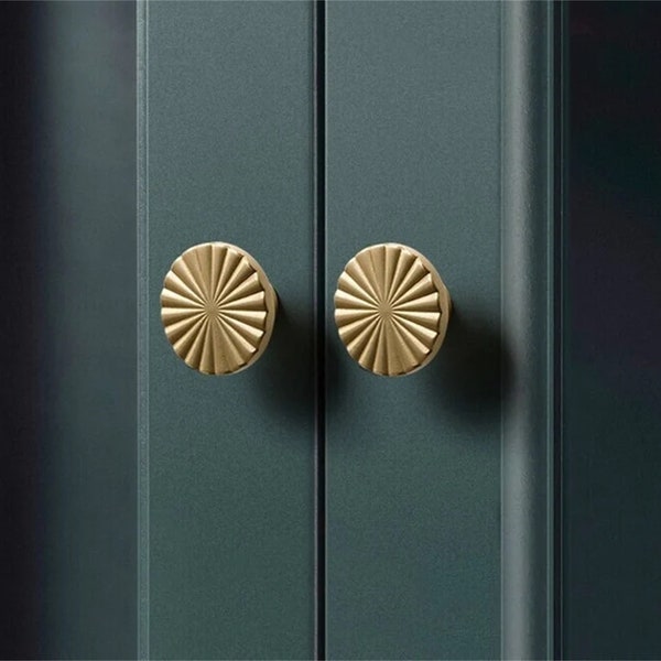 Brass Sun Drawer Pulls - Etsy