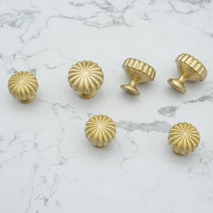 Solid Brass Drawer Knobs Pulls Dresser Knobs Kitchen Cabinet Pulls Handle Door Knob Ring Drop ...