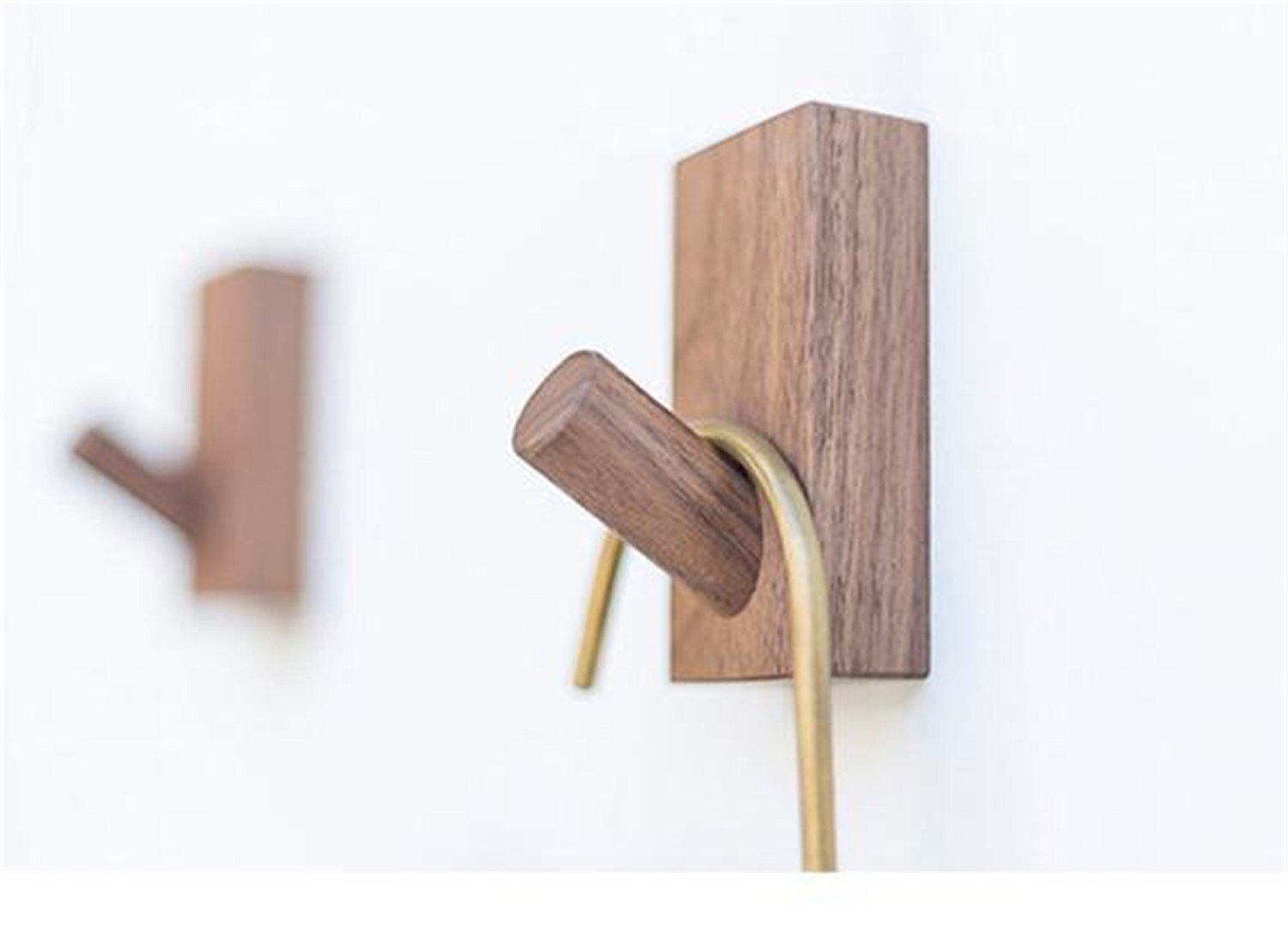 Beech Black Walnut Hook Towel Hook Solid Wood Hooks Decorative | Etsy