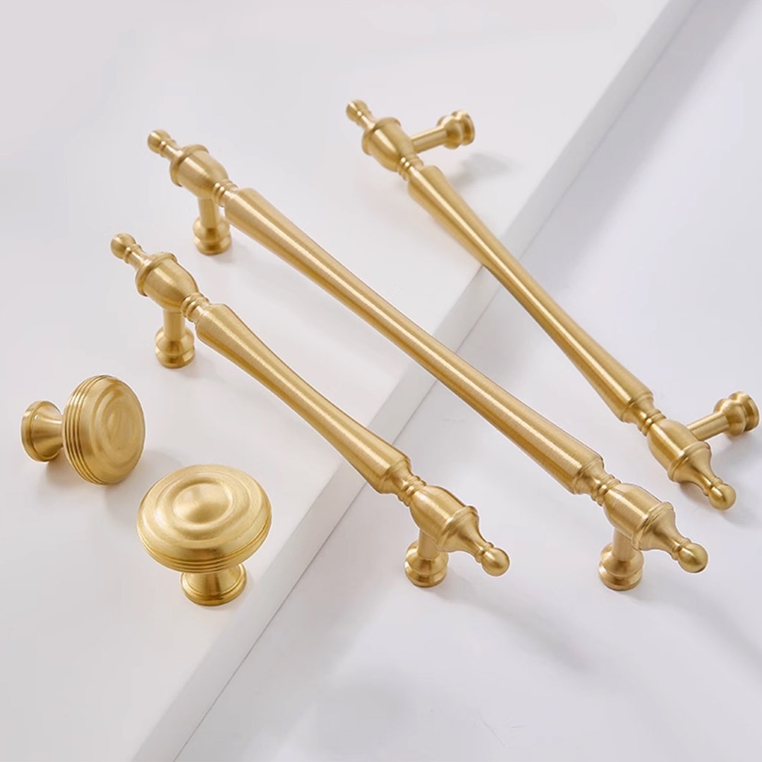 3.78"5"6.3‘’brushed Brass Cabinet Pulls Knob Kitchen Handles Drawer Pulls Knobs Dresser Knobs ...