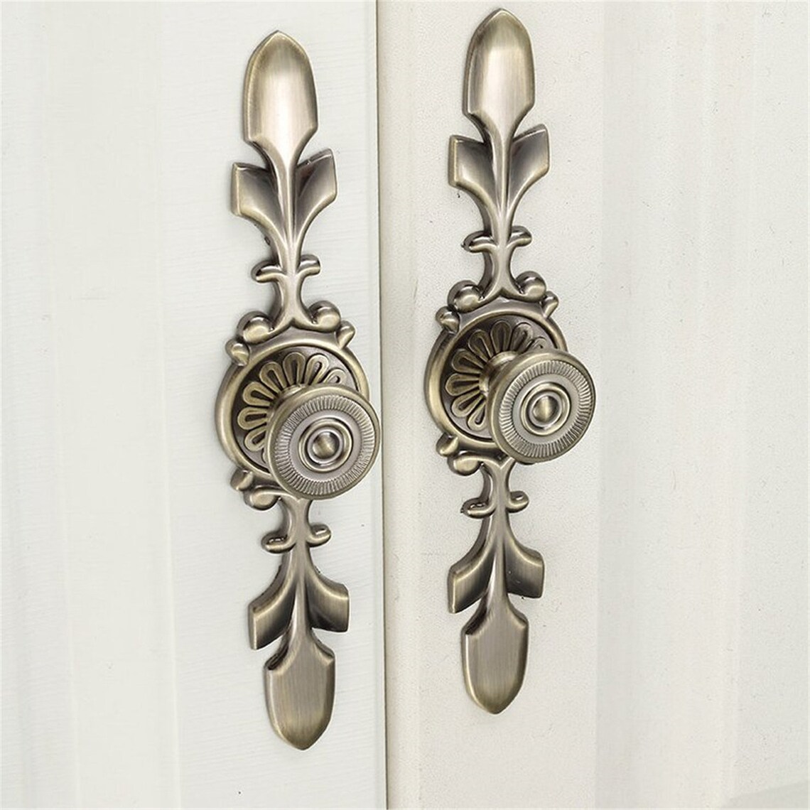 Vintage Dresser Backplate Pull Handles Drawer Knobs Pulls | Etsy