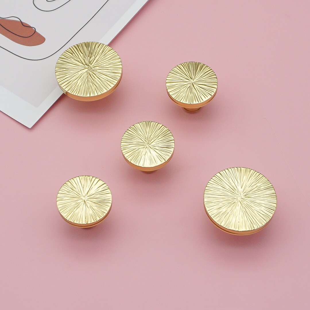 Unique Solid Brass Drawer Knobs Pulls Hammer Dresser Knobs Kitchen Cabinet Pulls Handle Kitchen ...