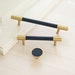 3.78 5.0 8.8 Dark Blue Leather Cabinet Handles Knobs Wardrobe Pull ...